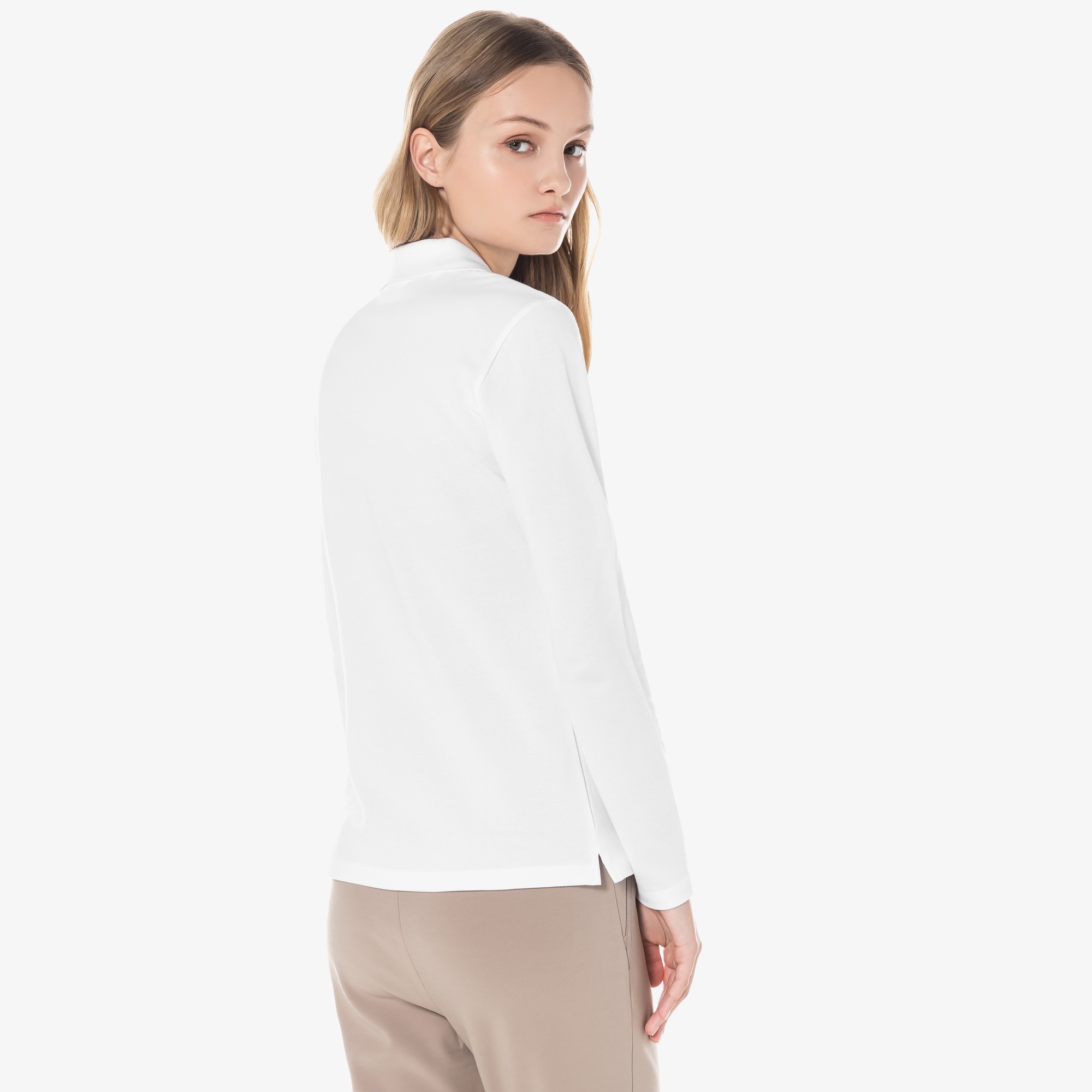 여성 슬림핏 긴팔 폴로셔츠 라코스테 여성 폴로셔츠 New 2023 Lacoste