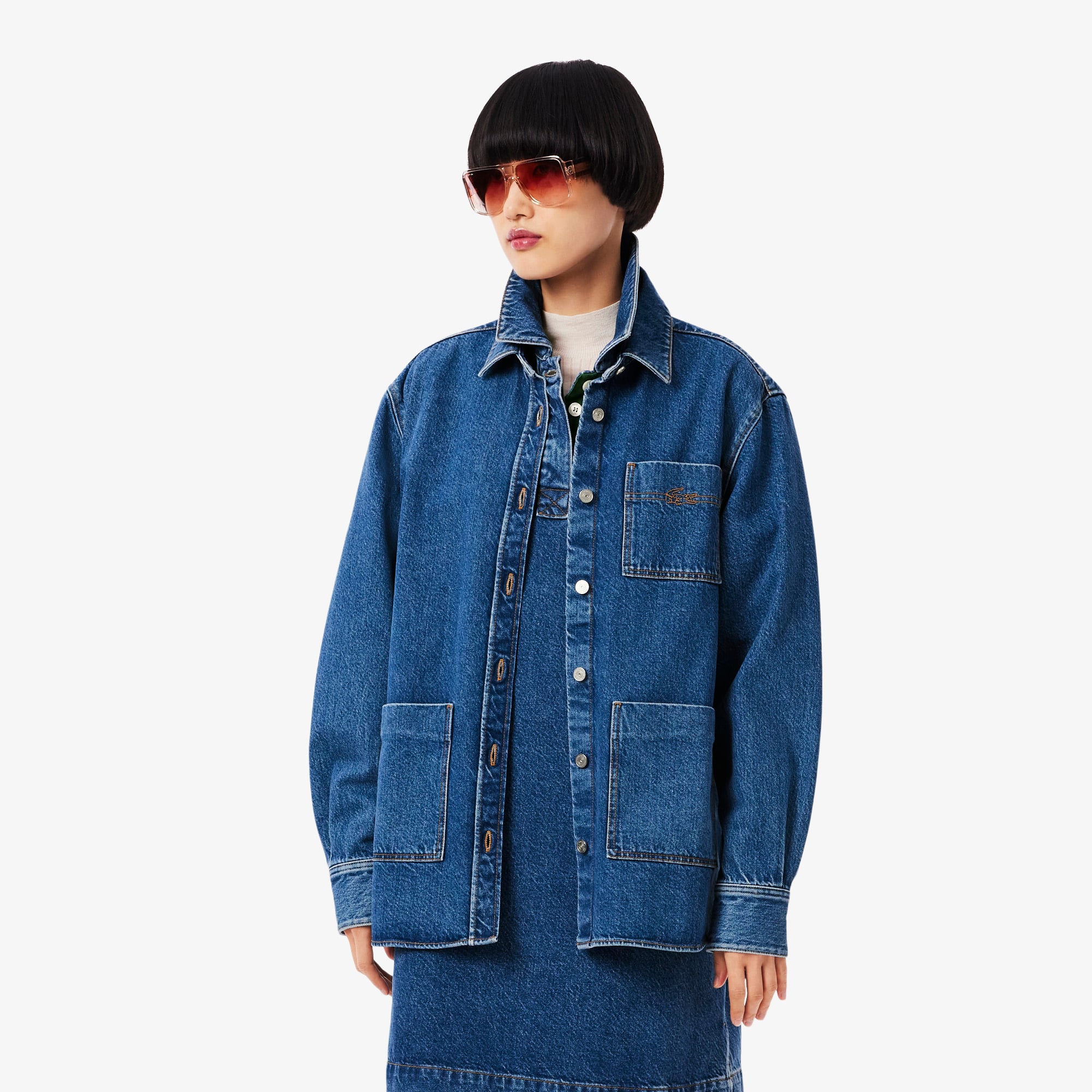 릴렉스핏 데님 셔츠 자켓 - 여성 아우터 - New 2026 | Lacoste